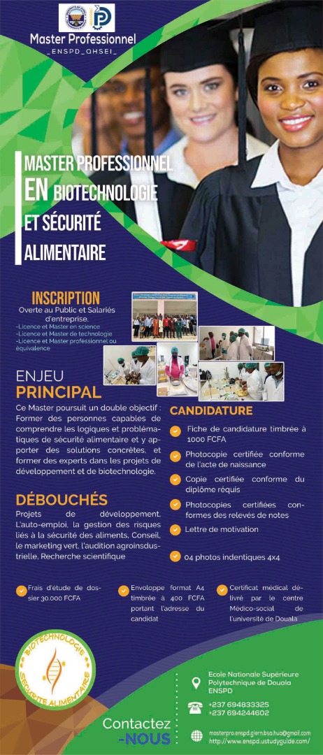 Site ENSPD : Notre département Master Pro